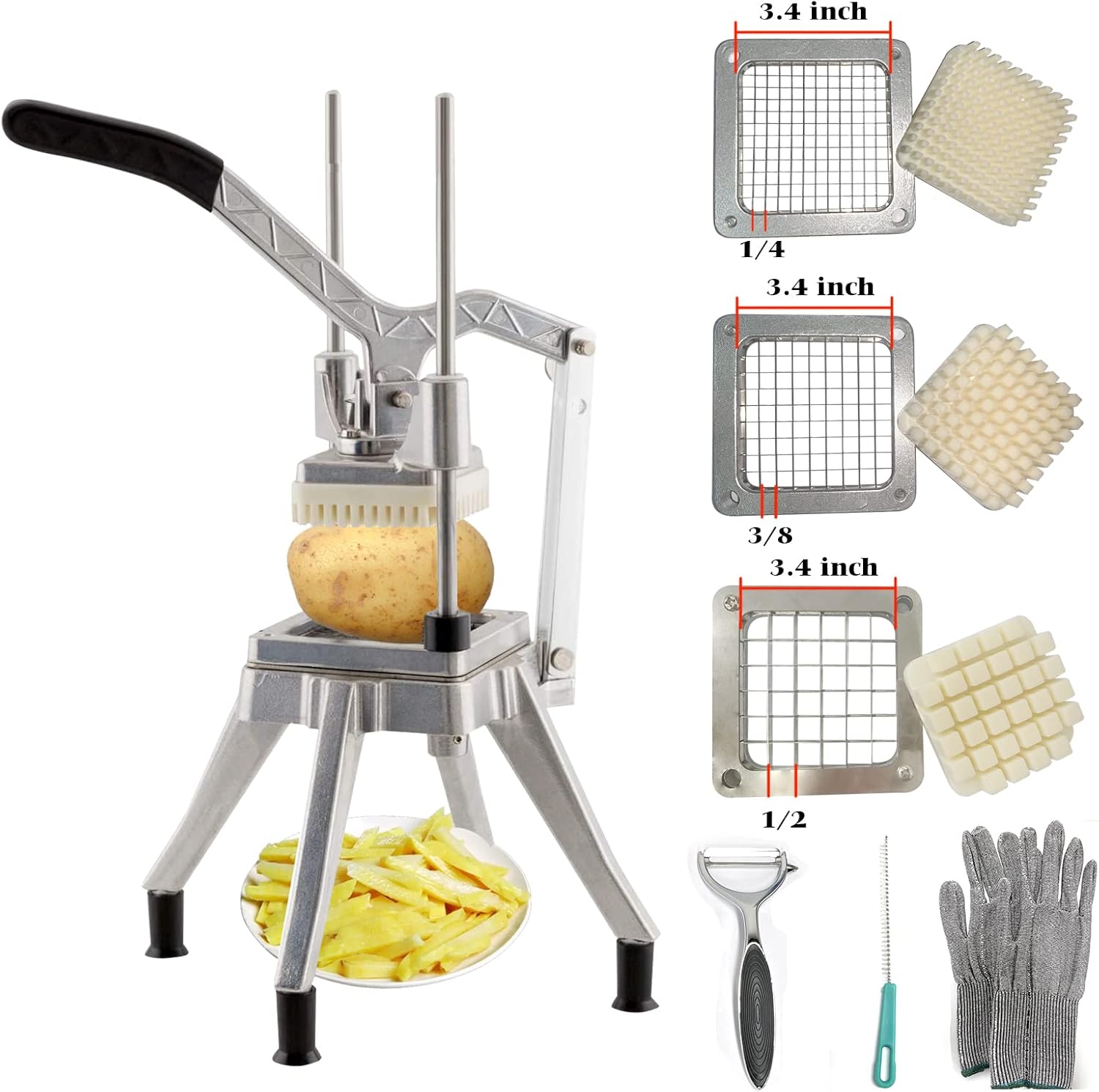 Amazon.com: Commercial Vegetable Fruit Chopper, Professional Potato ...