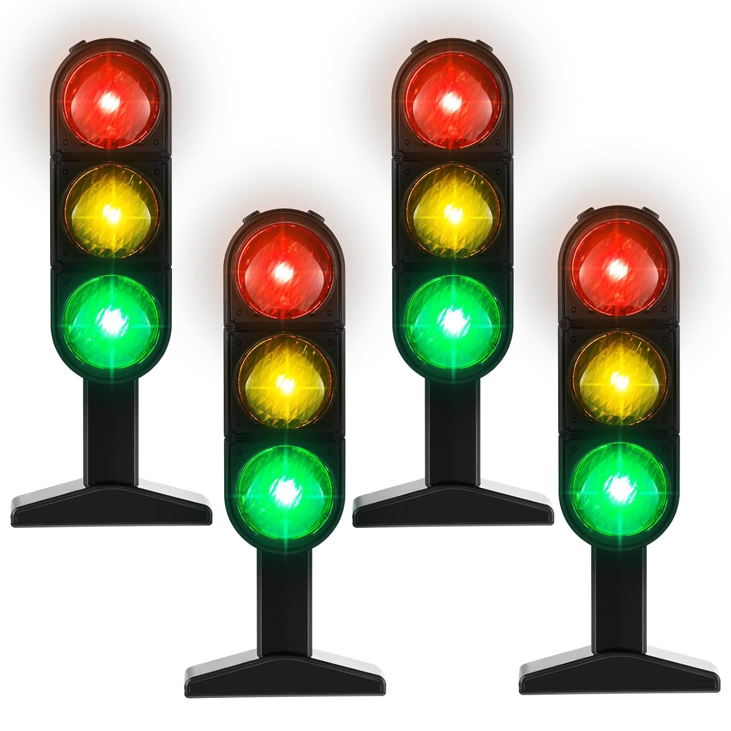 Syhood 4 Pcs Kids Traffic Light Lamp 7.8'' Mini Stop Light Model ...
