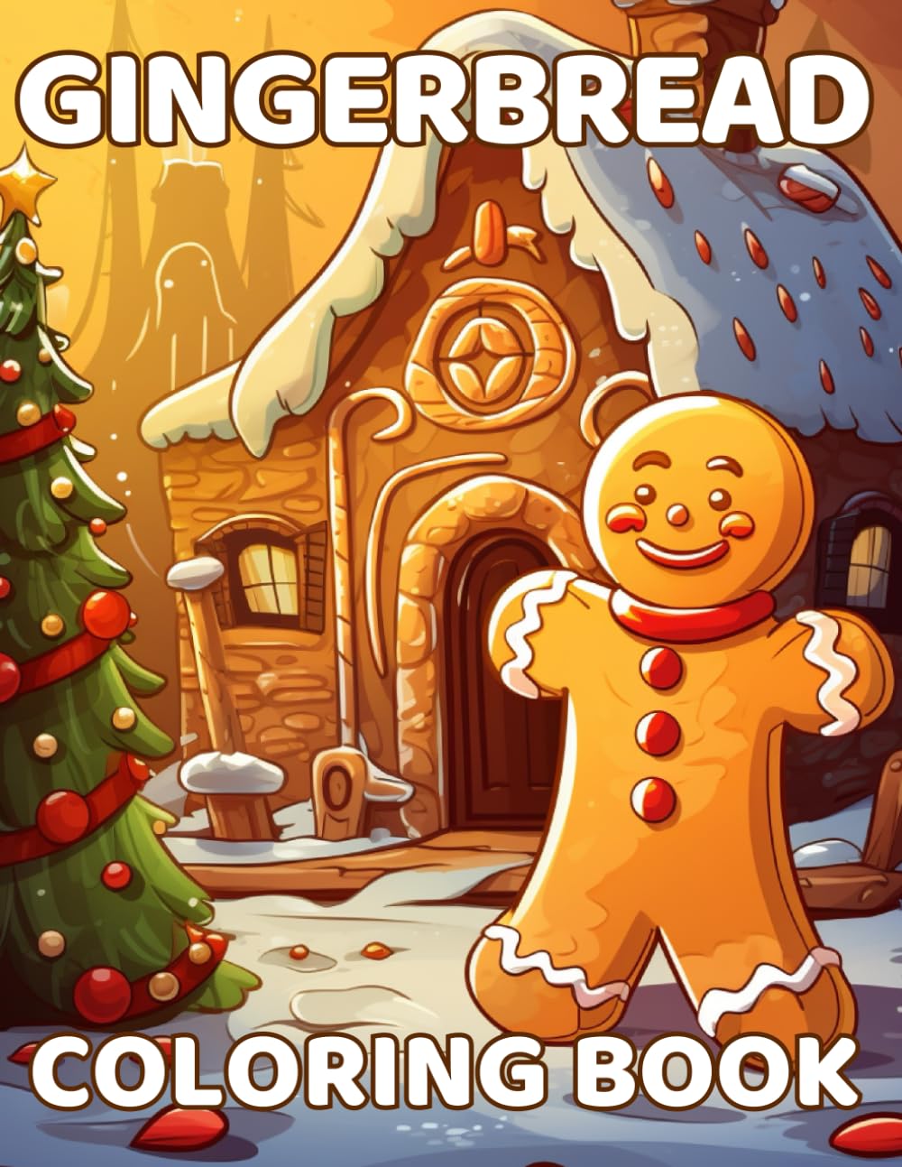 Gingerbread Coloring Book For Kids: Gingerbread Man | Gingerbread House ...
