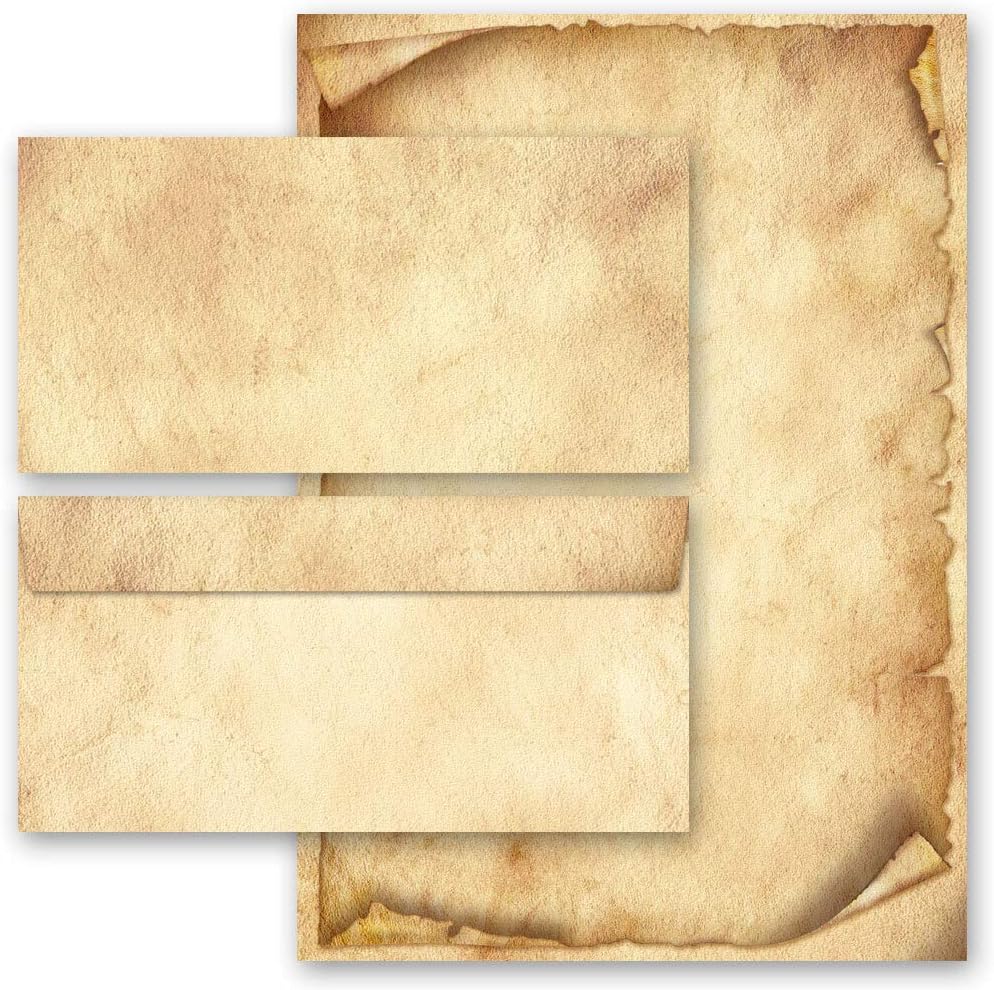 Set complet de 20 pièces Antique & Histoire, PARCHEMIN 10 feuilles de ...