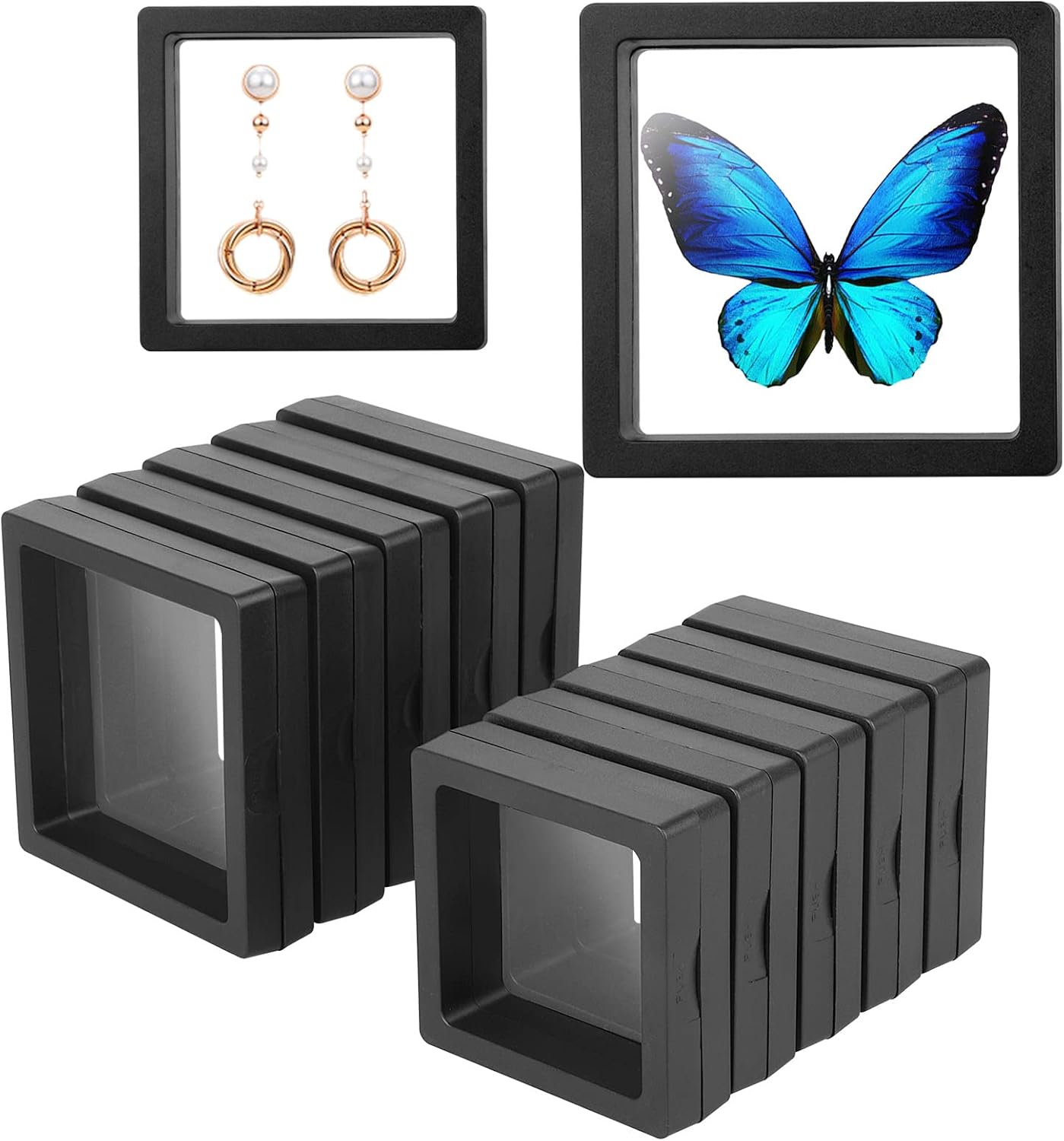 Amazon.com: Linkstyle 3D Floating Frame Display Stand, Transparent PE Floating Display Case ...