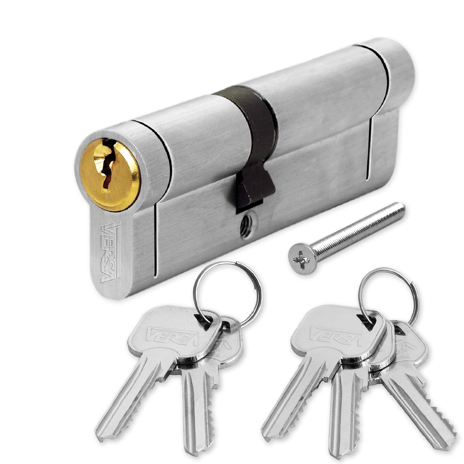 VERSA Dual Finish Euro Cylinder Lock Barrel (40mm/ 50mm) : Amazon.co.uk ...
