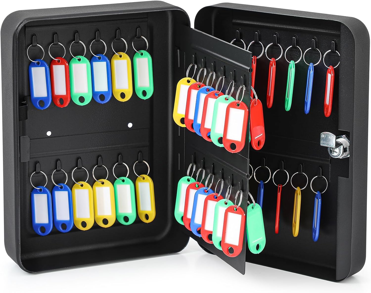 Amazon.com: Ripeng 48 Keys Key Holder Wall Mount Steel Cabinet Security ...
