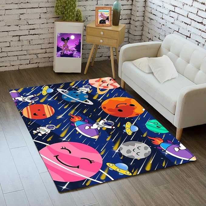 Amazon.com: BATATADOCE Galaxy Area Rug-Solar System Rug Space Rug for ...