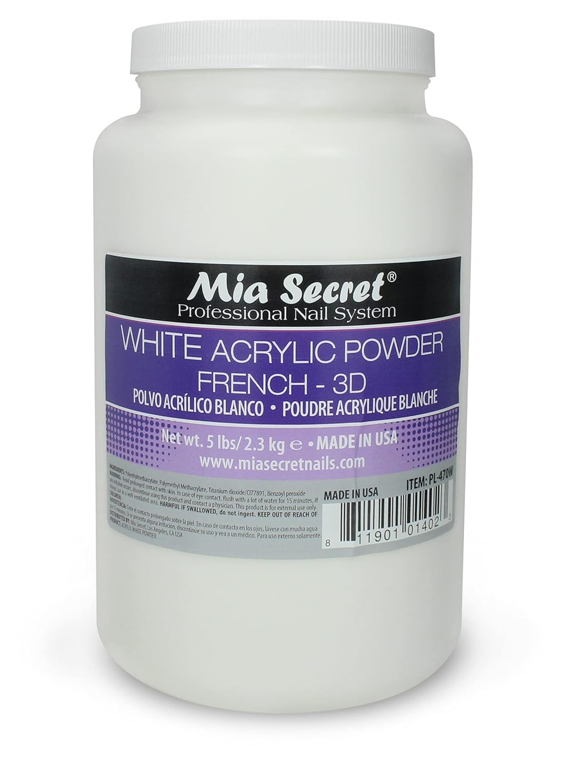 Amazon.com: Mia Secret White Acrylic Powder (5LBS) : Beauty & Personal Care