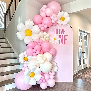 Amazon.com: Daisy Balloon Garland Arch Kit-117Pcs Sunflower Pink ...