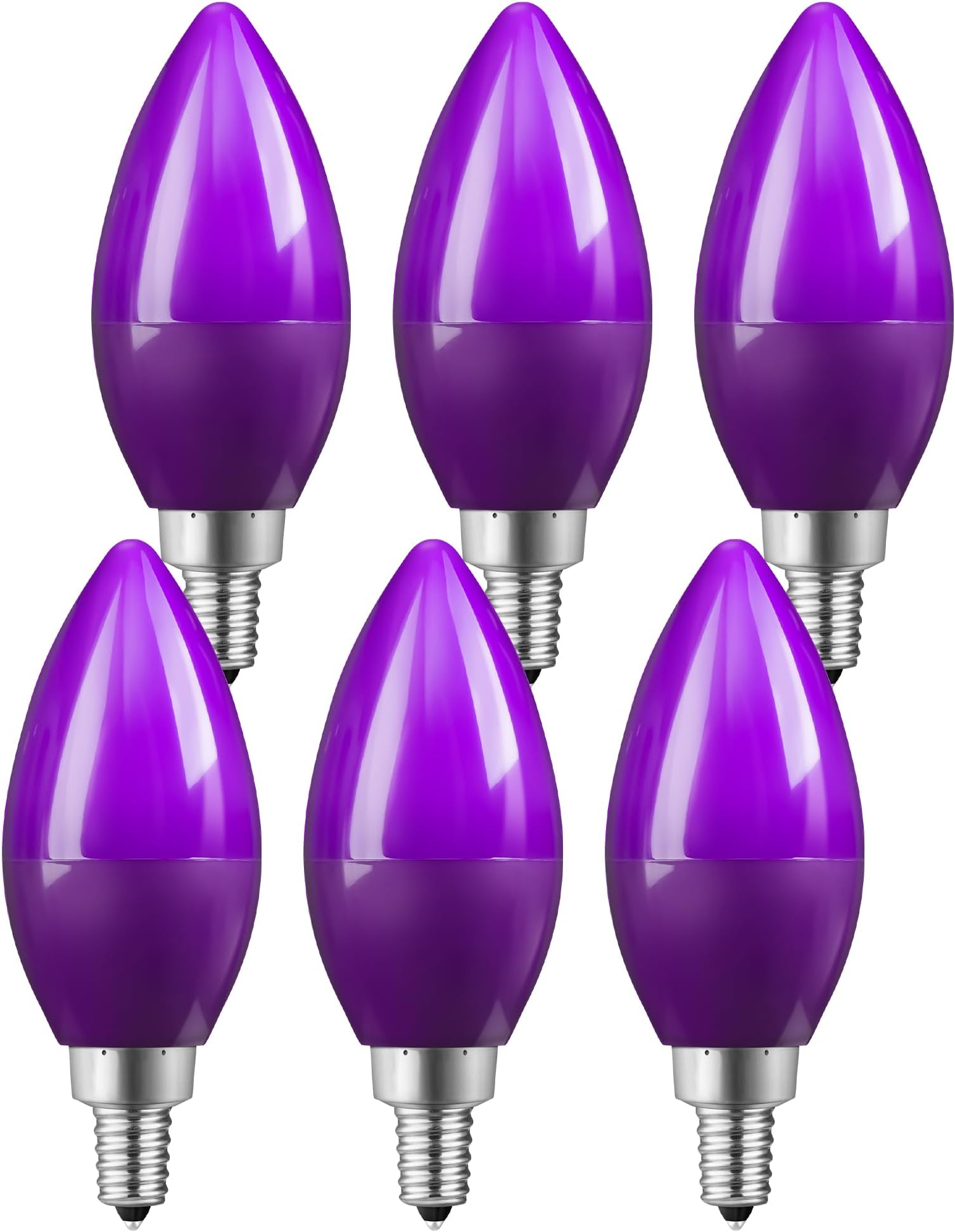 2 Pack E12 Flame Bulb LED Purple Fire Bulbs - Decorative Flickering ...