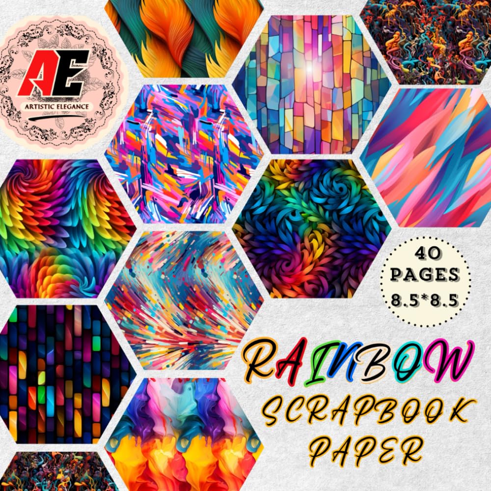 RAINBOW SCRAPBOOKING PAPER: Double-Sided Sheets For Scrapbooking ...