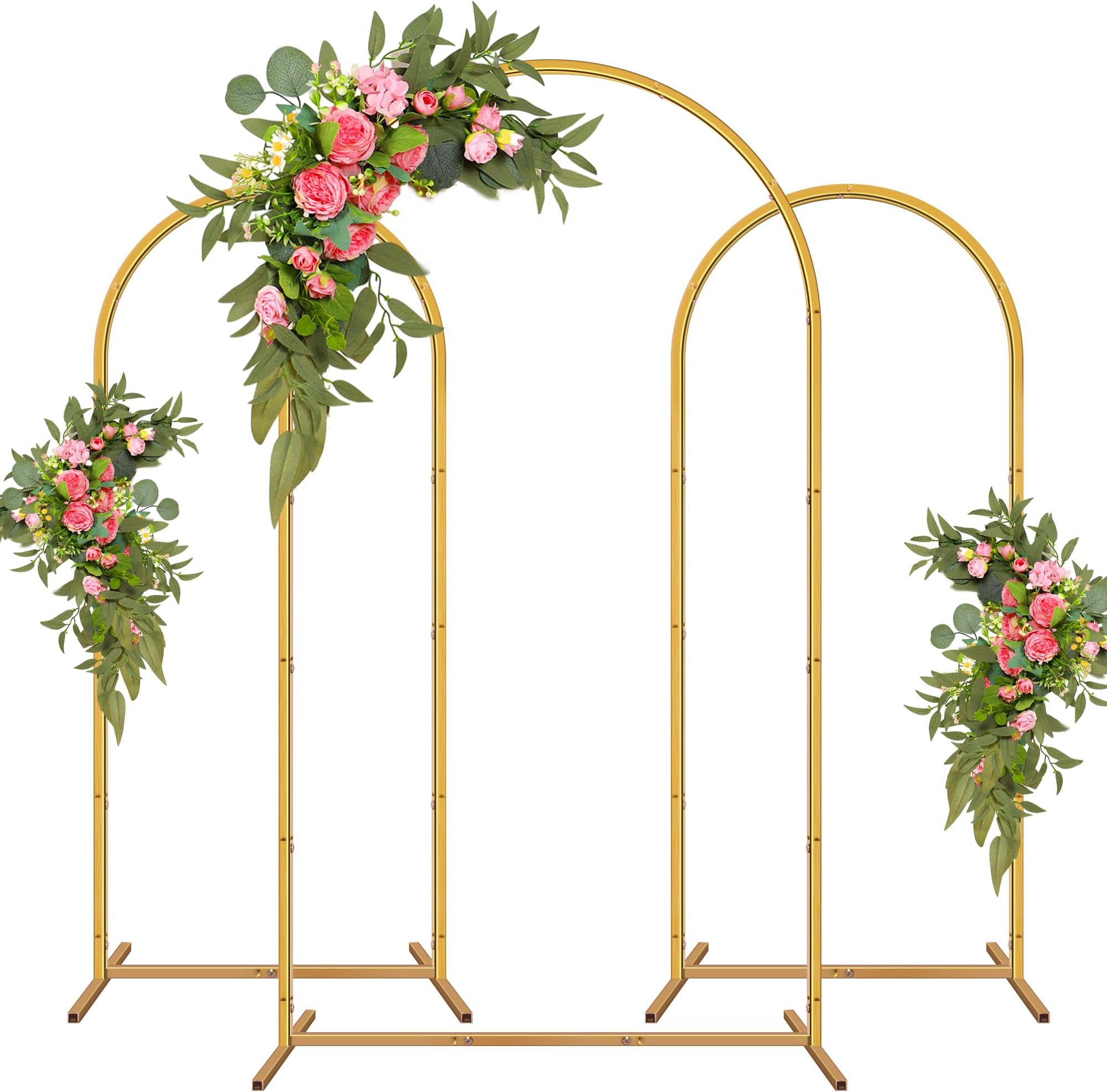 Amazon.com : HPC Decor Metal Arch Backdrop Stand Set of 3-7.2FT,6FT,6FT ...