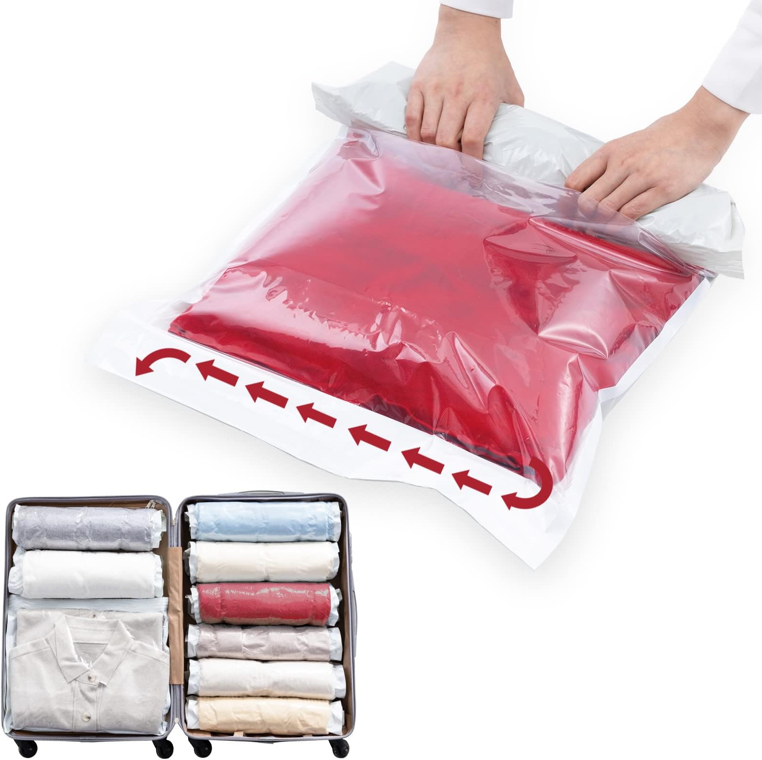 BUYGO O Lot de 16 sacs de compression de voyage pour économiser de l ...