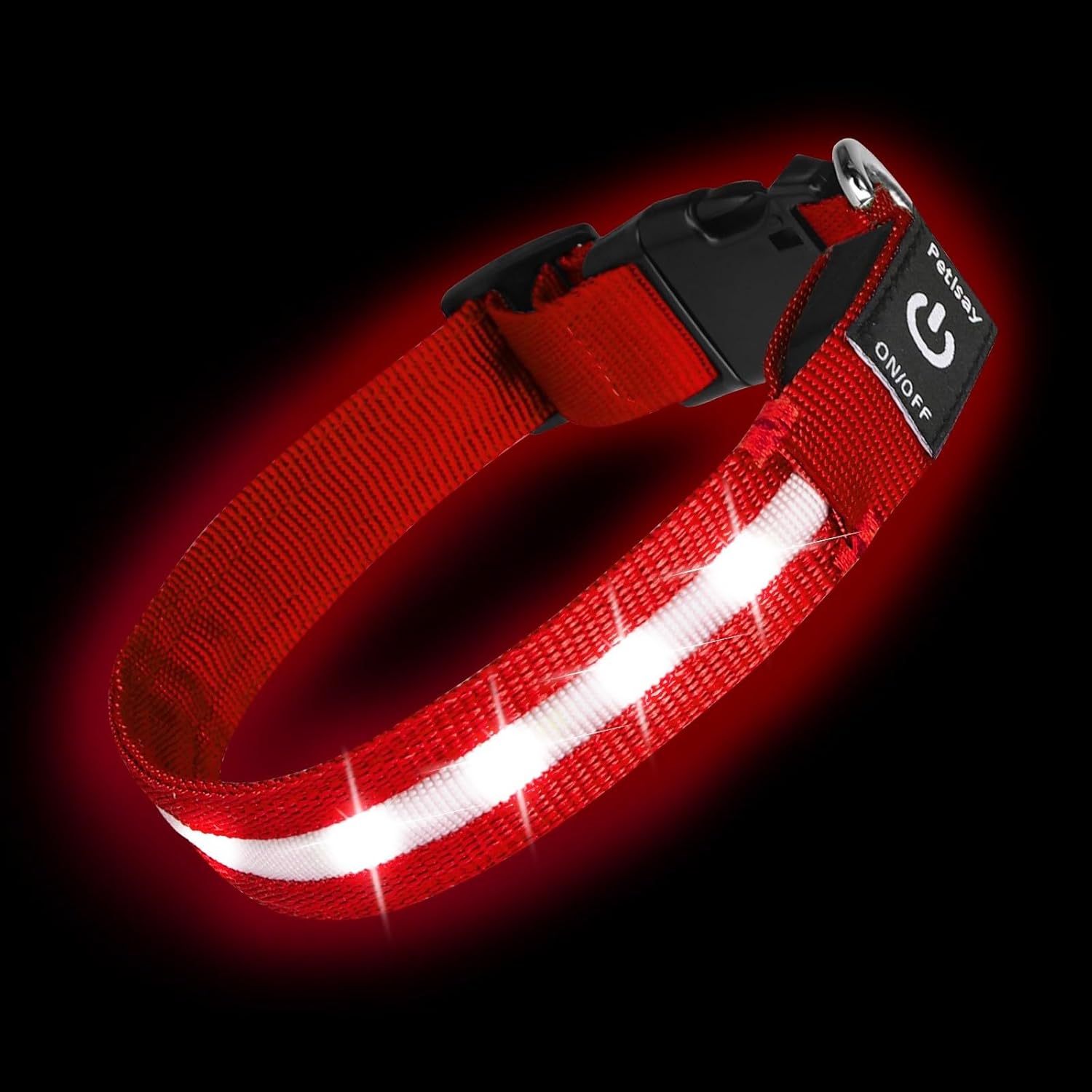 Amazon.com: Super Bright LED Dog Collar - Fully Waterproof & Adjustable ...