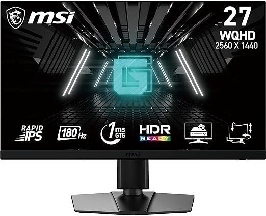 MSI G272QPF E2 27 Inch WQHD Gaming Monitor - 2560 x 1440 Rapid IPS Panel, 180 Hz / 1ms GtG, 125% ...