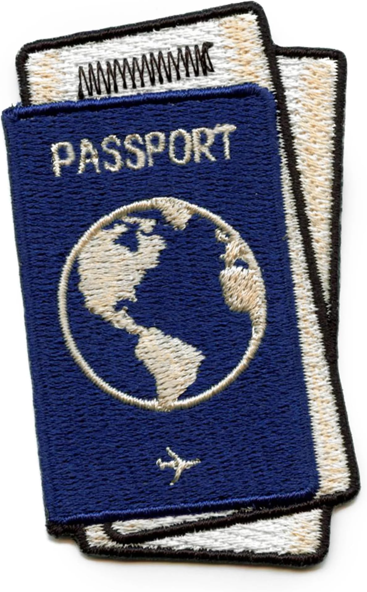 Amazon.com: Passport with Flight Ticket Patch Plane Travel World ...