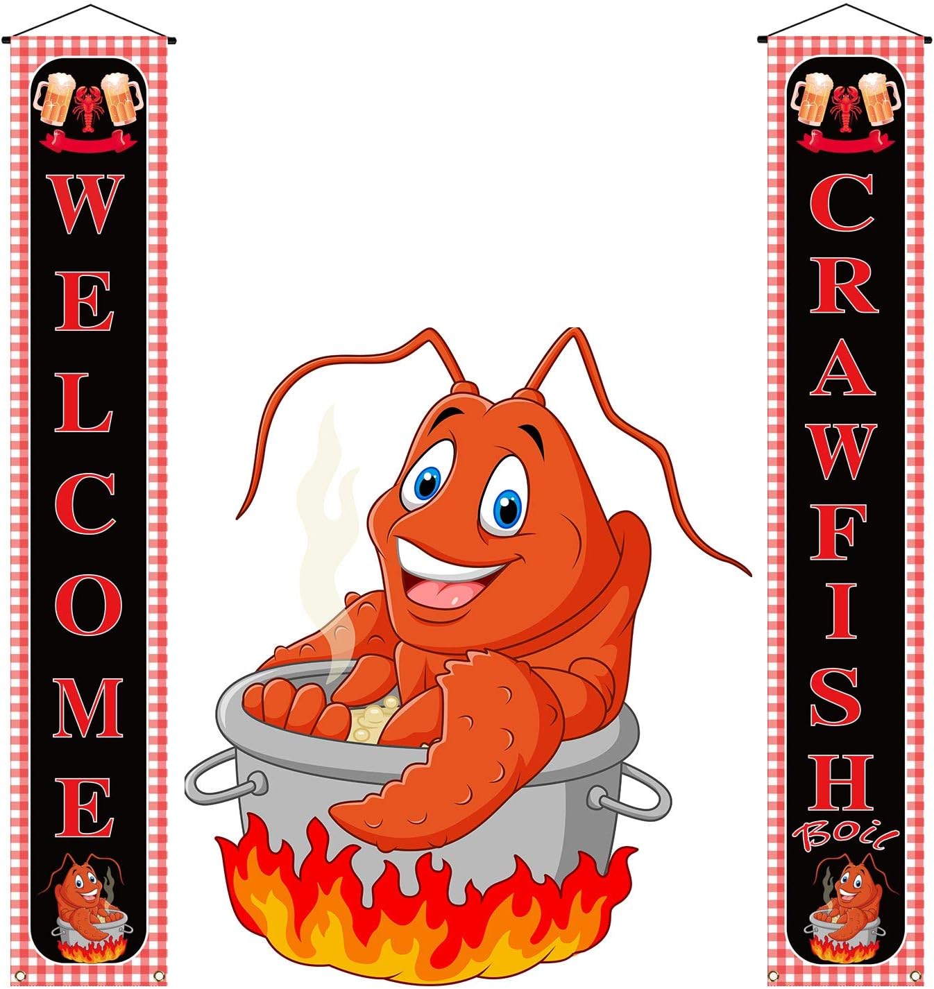 Amazon.com: CHXSM Crawfish Boil Banner (6x3.6 FT, Polyester) - Large ...