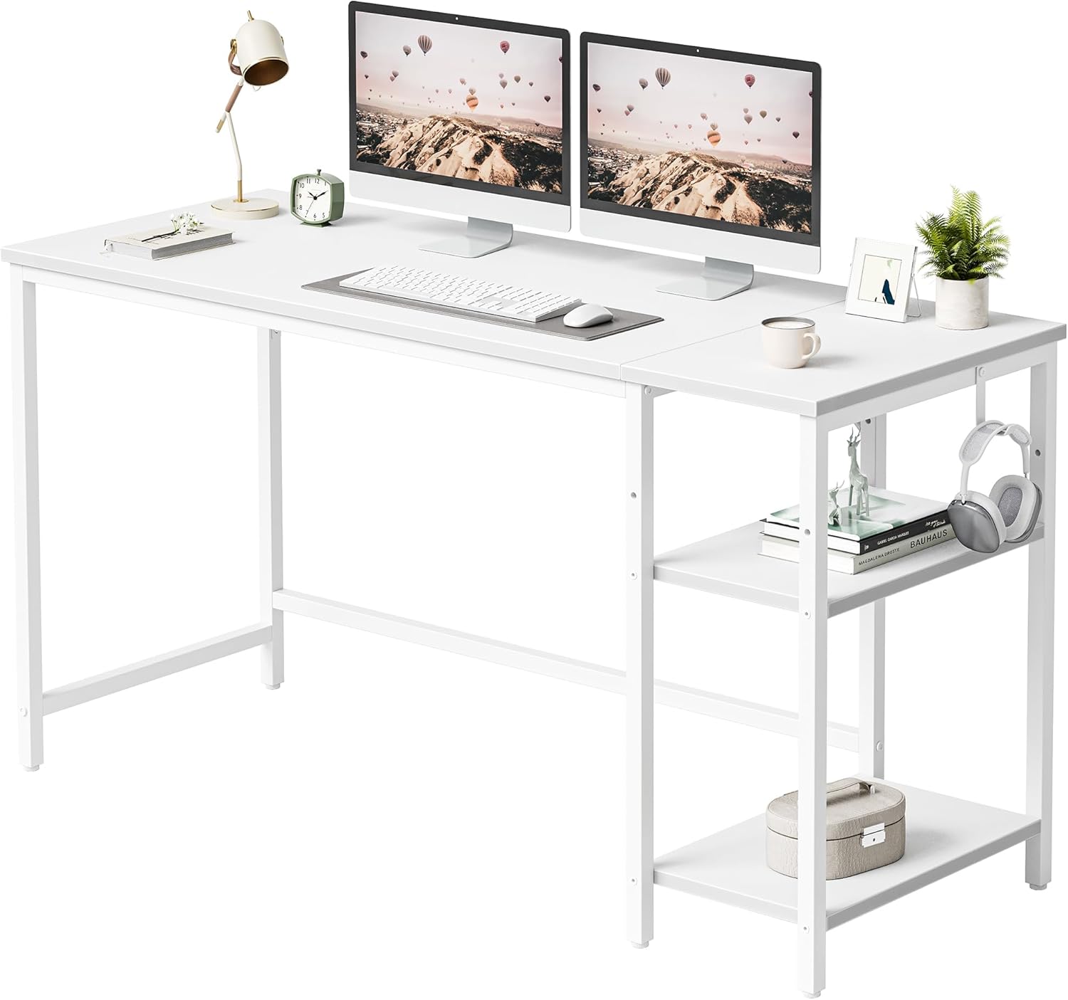 CubiCubi Computer Home Office Desk with 2 Drawers, 47 Inch Small Desk ...