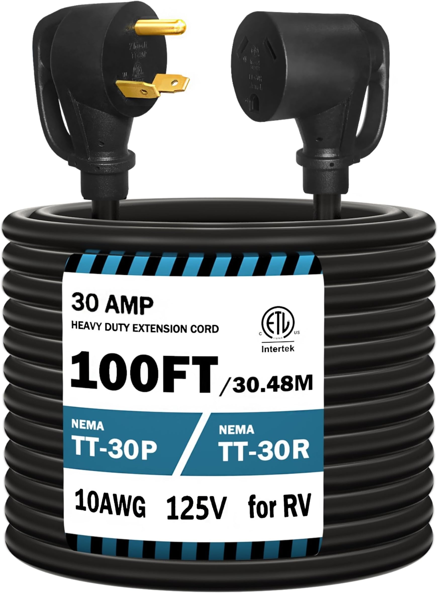 Amazon.com: STRIGHT 100FT RV Extension Cord 30 Amp, RV Power Extension ...