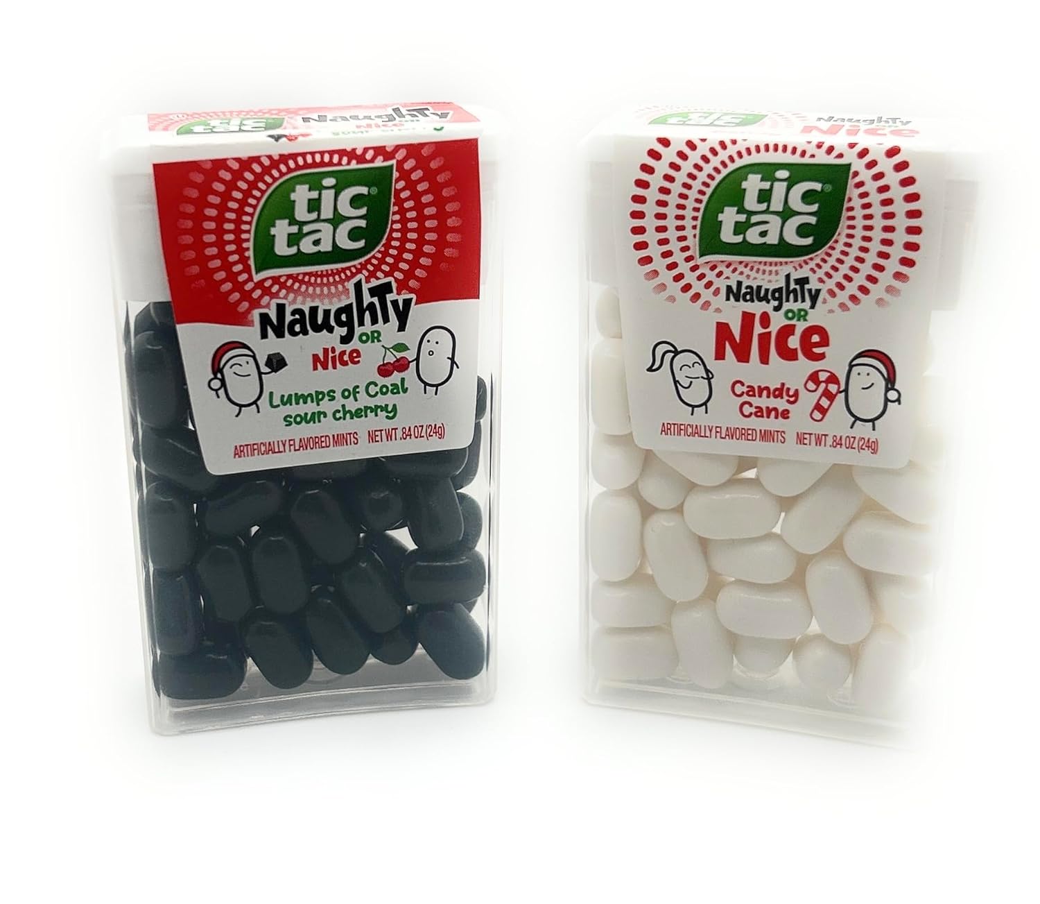 Amazon.com : Tic Tac Naughty or Nice Mint Duo Set - Lumps of Coal Sour ...