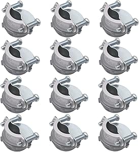 Amazon.com: TOMSHIELE 12 Pack 3/8 Inch Clamp Type Cable Connectors ...