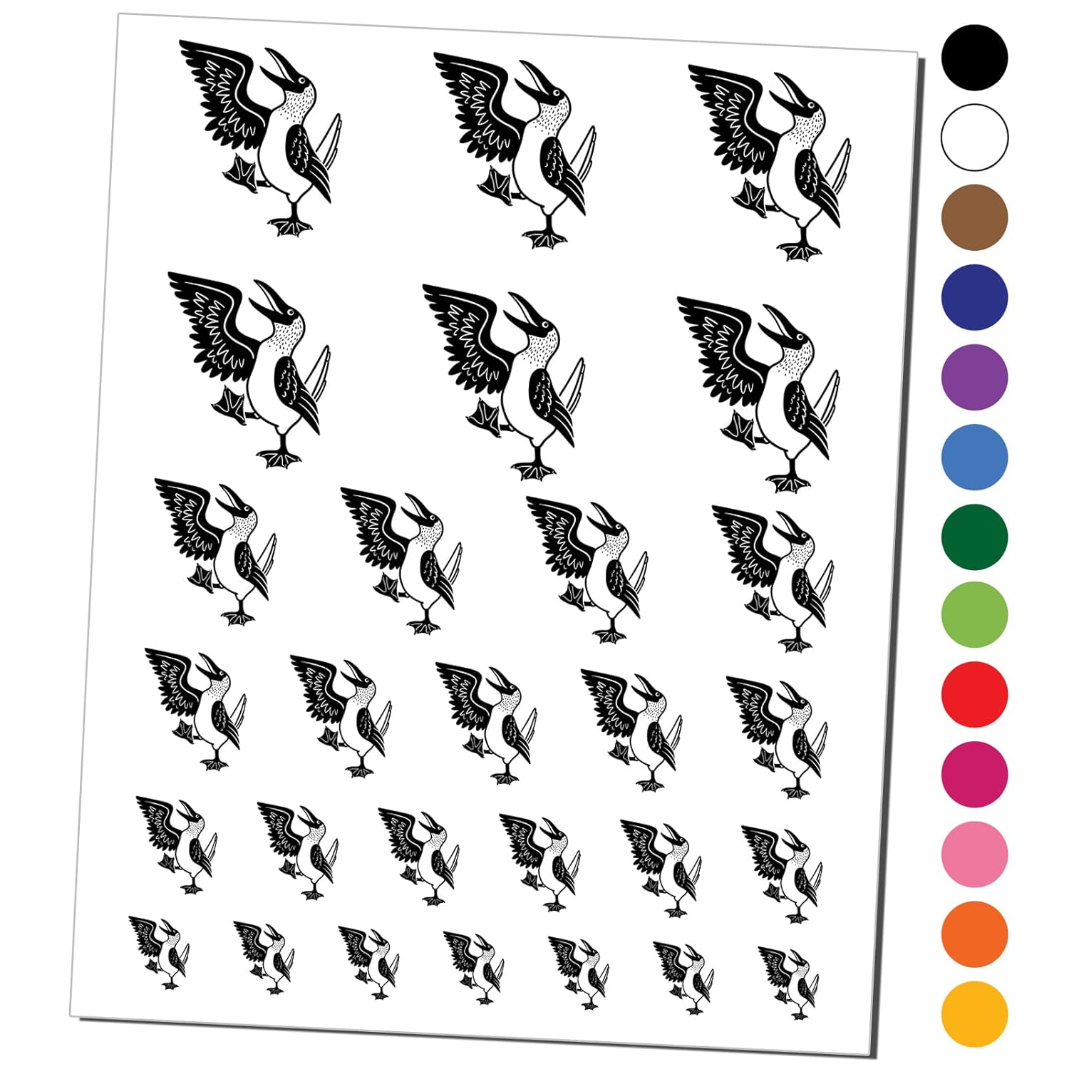 Amazon.com : Happy Blue Footed Booby Bird Temporary Tattoo Water ...