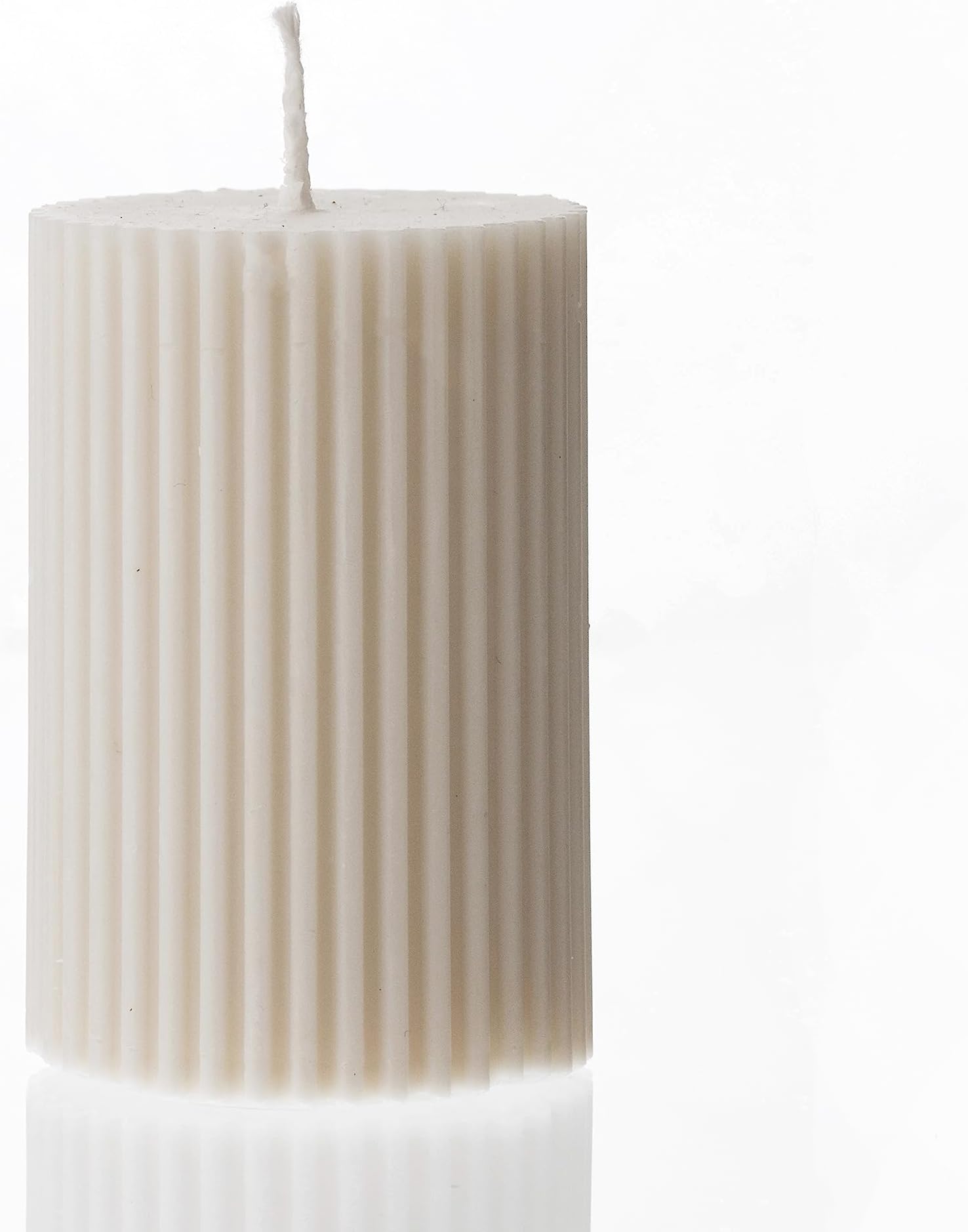 Amazon.com: MTLEE 6 Pcs Ribbed Pillar Candles 2x4'' Sage and Salt ...
