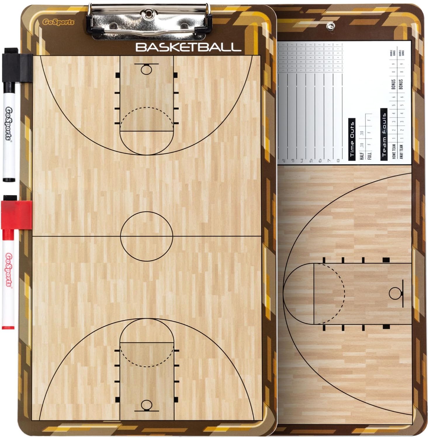 GoSports Basketball Coaches Boards - 2 Sided Premium Dry Erase ...