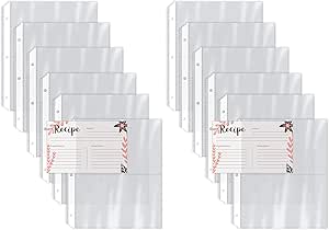 Amazon.com: Better Kitchen Products Recipe Card Page Protectors, 50 ...