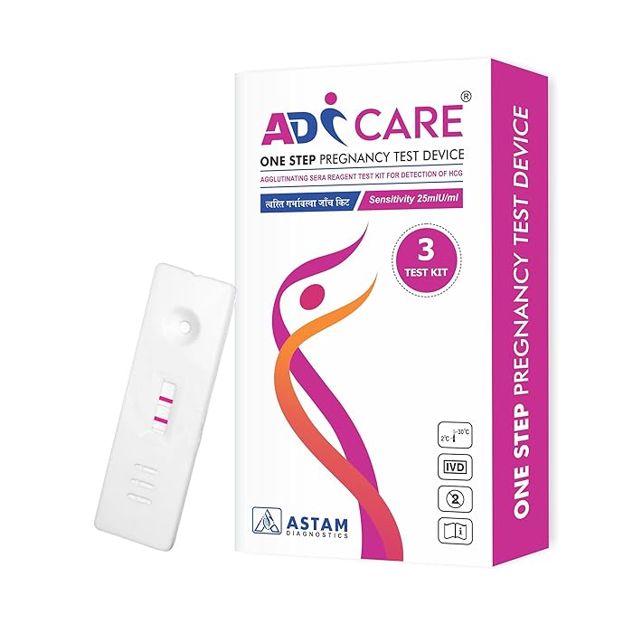 Buy ADiCARE One Step Urine HCG Pregnancy Test kit Device Pack of 3 ...