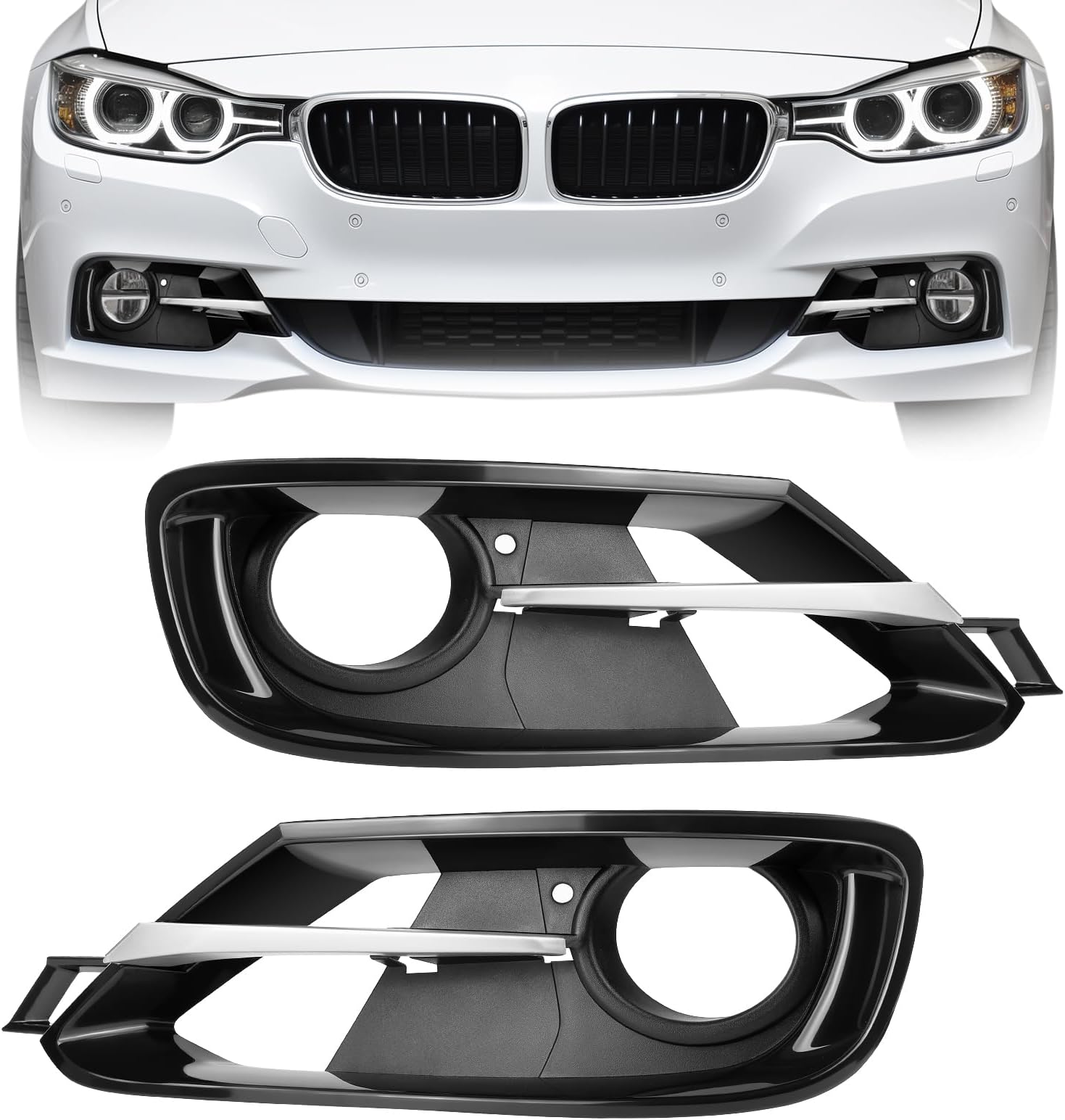 Amazon.com: Front Bumper Fog Light Grille Compataible With 2012 2013 ...