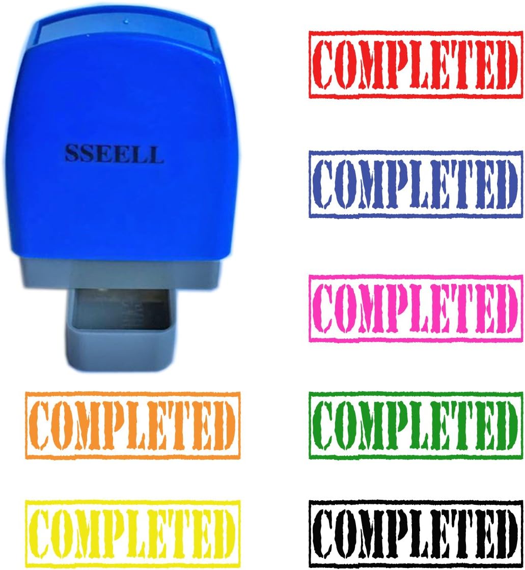 SSEELL Completed Self Inking Rubber Stamp Self-Inking RE-inkable Pre ...