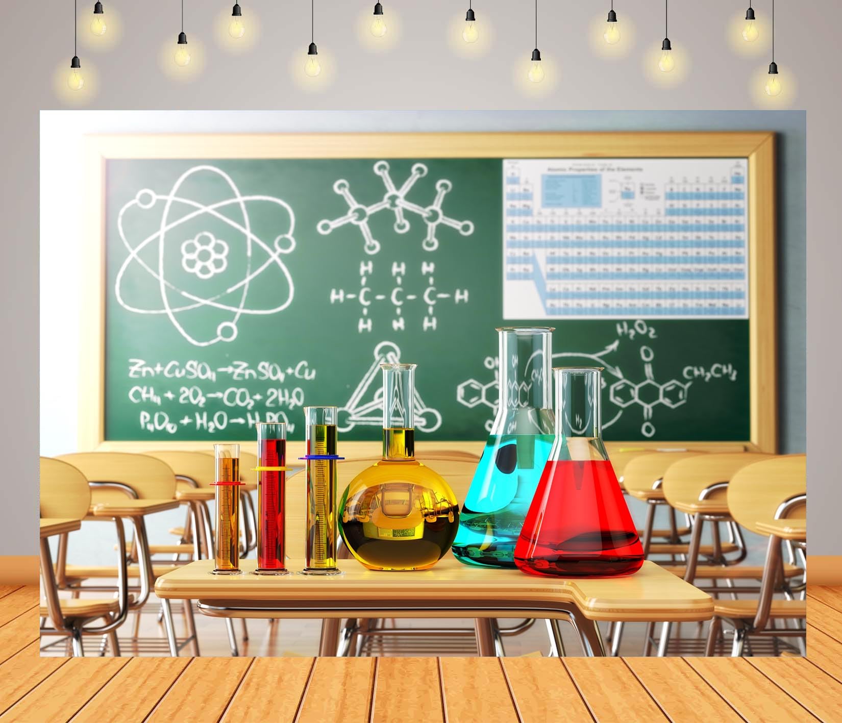 Snapklik.com : 5x3ft Fabric Chemical Science Backdrop School Chemistry ...