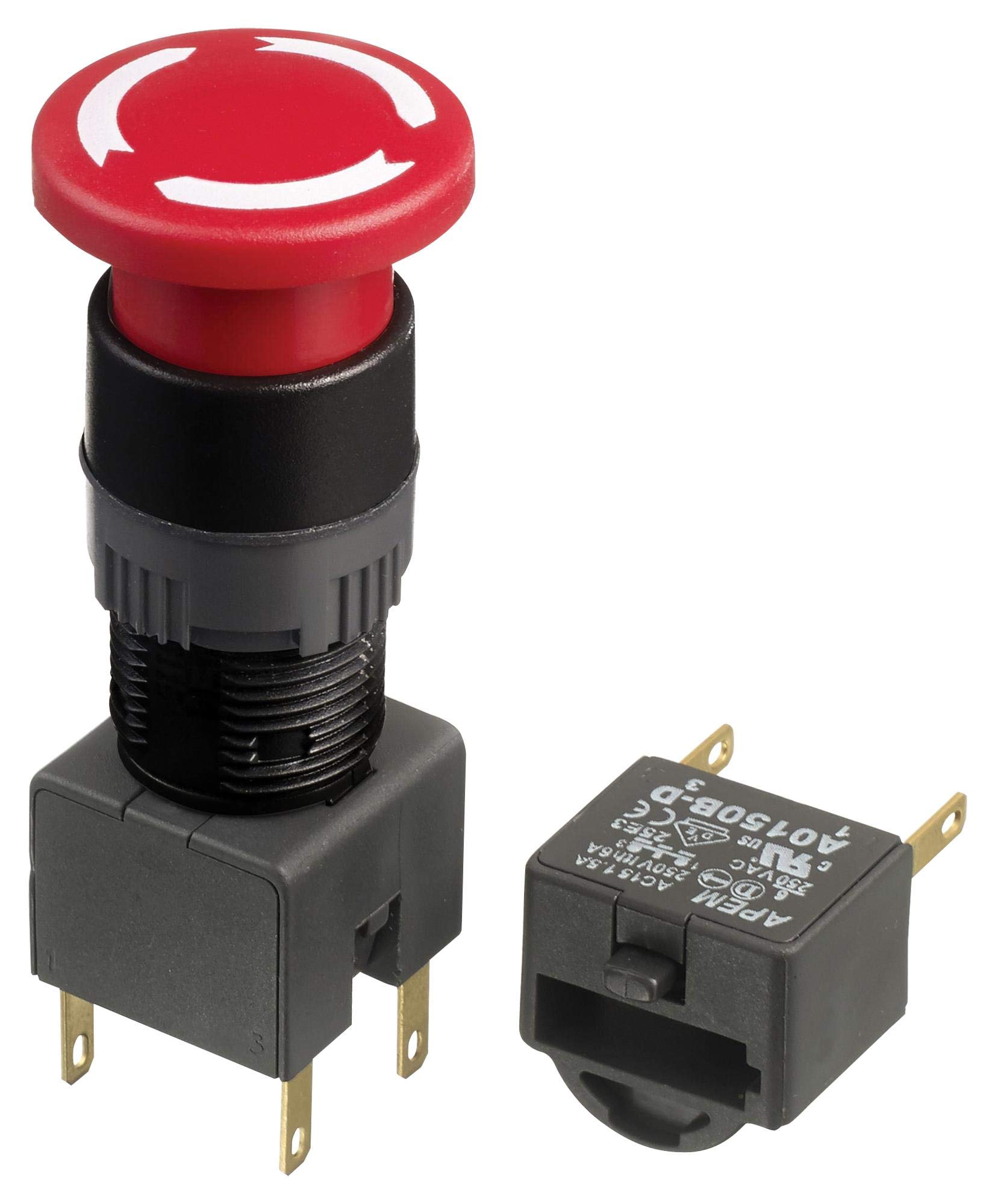 Buy Emergency Stop SW, DPST-NO, 6A, 250VAC | Industrial Push Button ...
