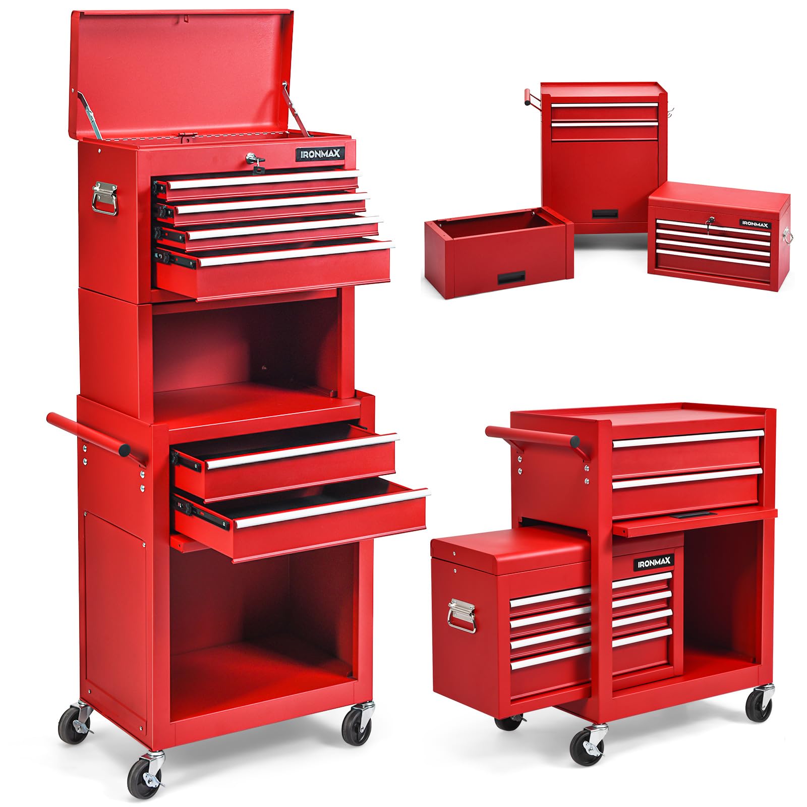 6 Drawer Rolling Tool Chest 3 In 1 Tool Cabinet | Desertcart Cyprus
