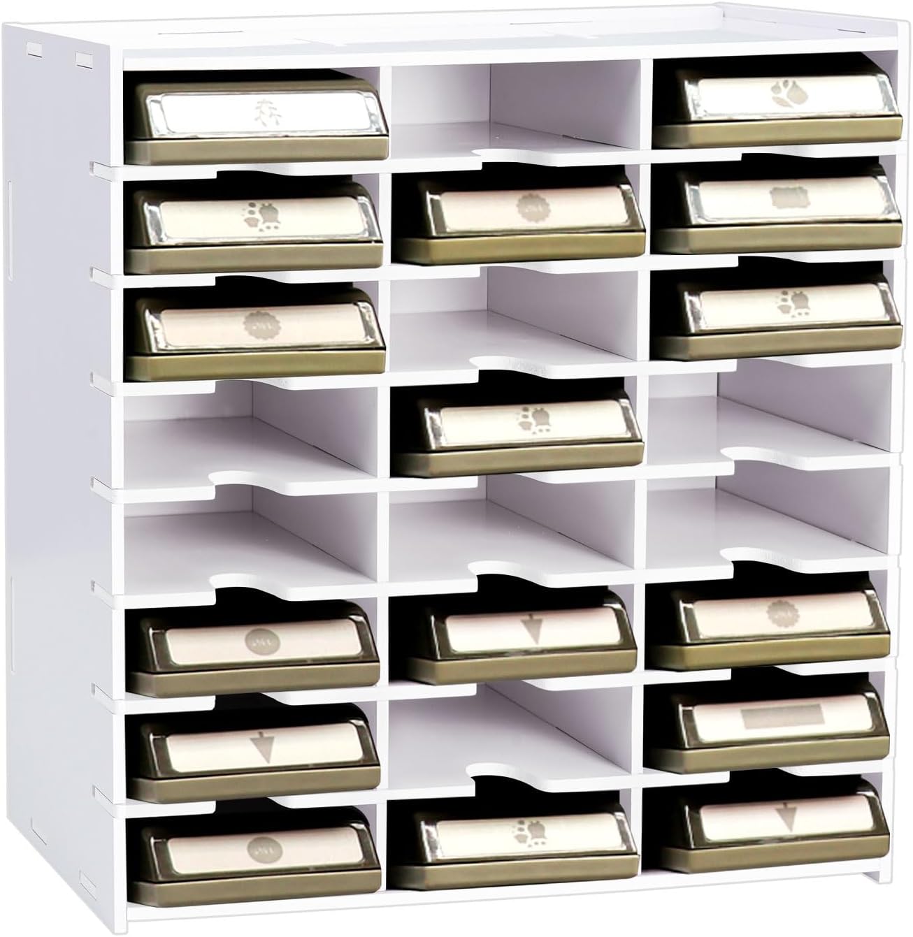 Amazon.com: SANFURNEY 24 Slots Craft Punch Organizer Rack Wall-Mounted ...