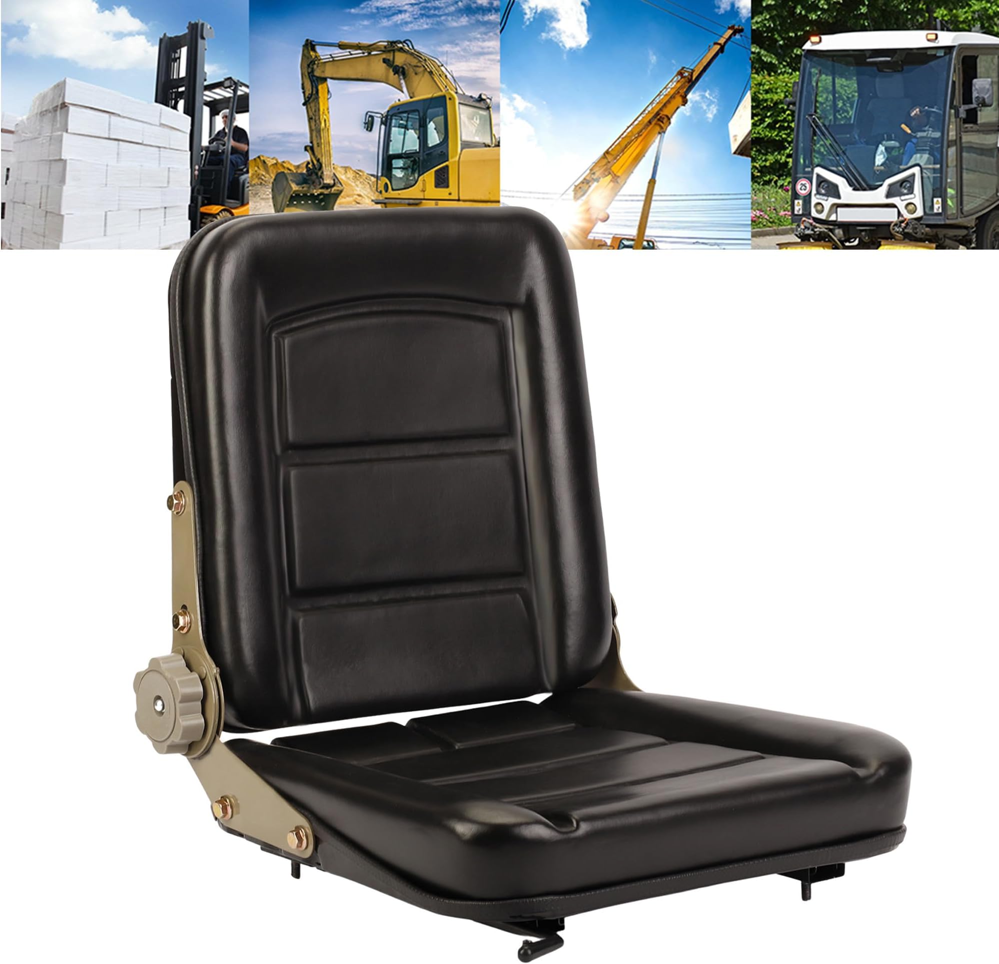 Amazon.com: Universal Forklift Seat, Tractor Seat With Adjustable Back ...