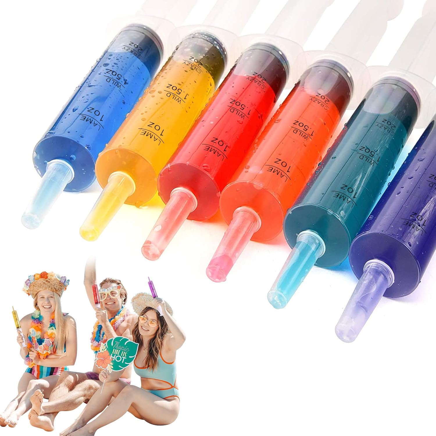 Amazon.com: Jello Shot Syringes, 50 Pack - 2oz with Caps, Washable ...