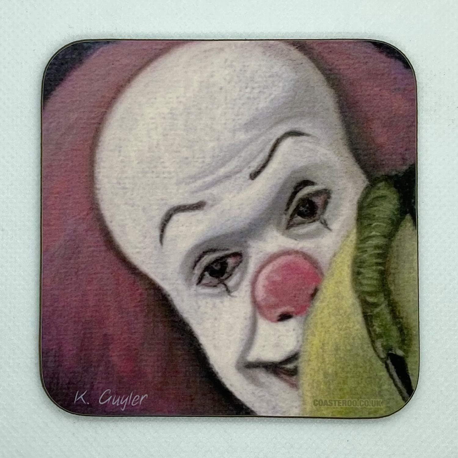 Pennywise from Stephen King's IT - Drinks Coaster - Hardboard - 9cm x ...