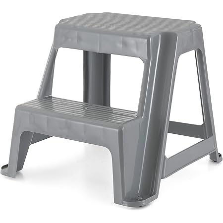 Amazon.com: Home Basics 2-Stair Step Stool, Holds Up to 250 Lbs ...
