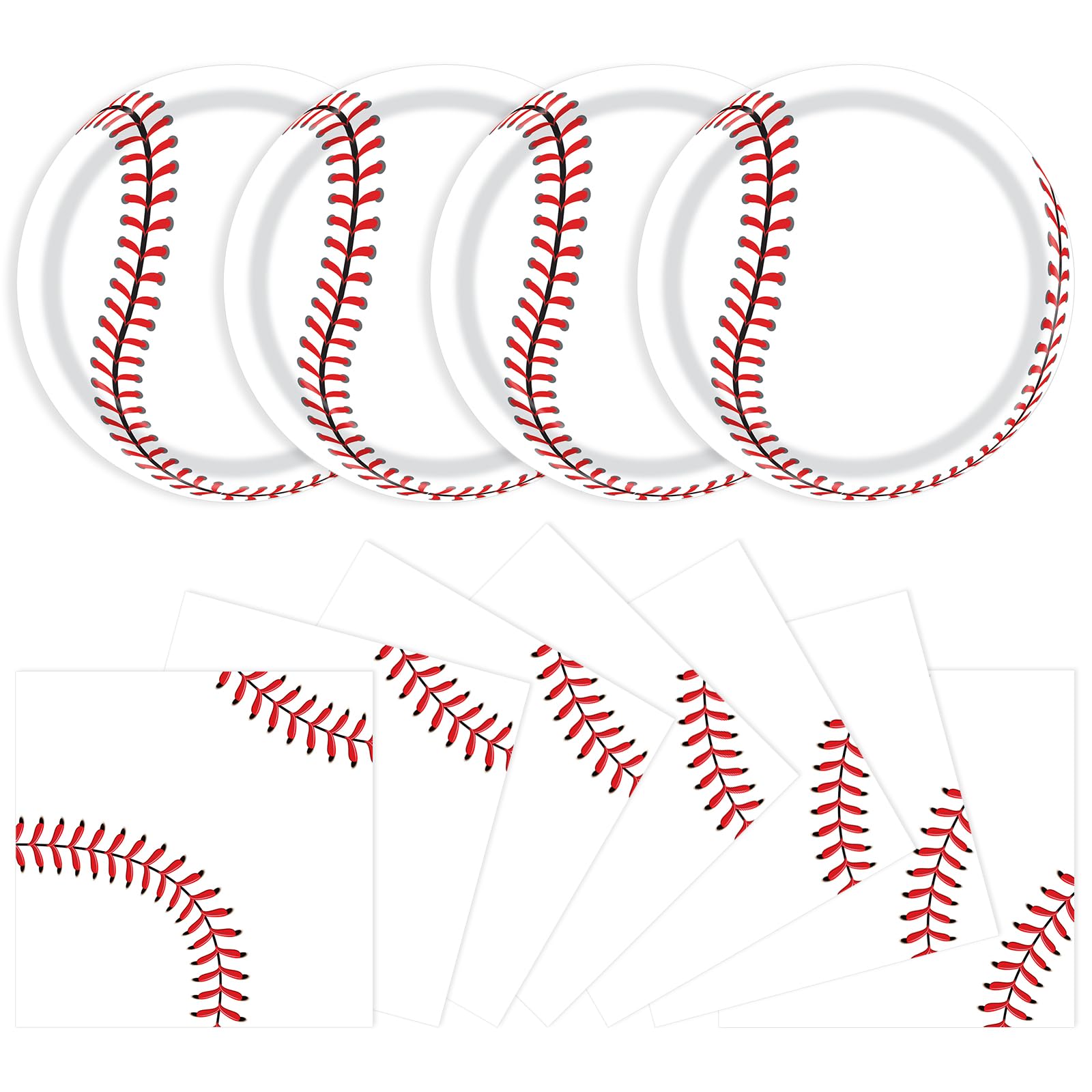 Amazon.com: KFJBPB 40 Pcs Baseball Plates and Napkins Party Supplies ...