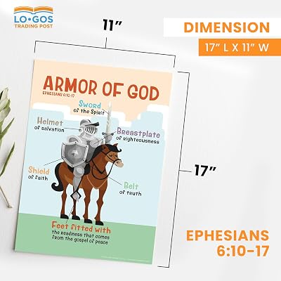 Bible Posters For Kids - Armor of God, 11x17 Chile | Ubuy
