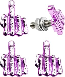 Amazon.com: 4 PCS Middle Finger License Plate Bolts,Stainless Steel ...