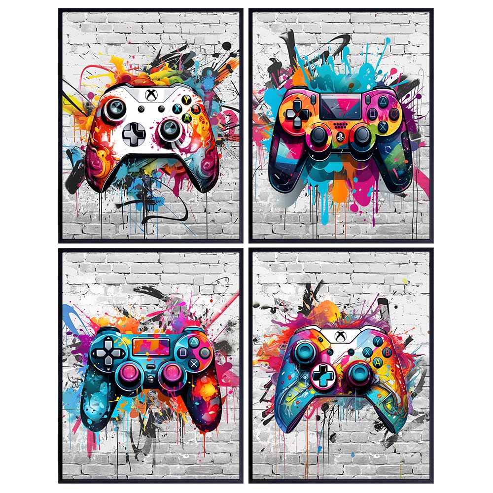 Amazon.com: Gaming Controller Graffiti Wall Art - Teen Boys Room Decor ...