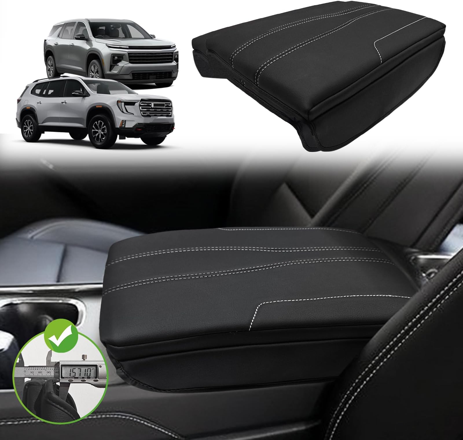 Amazon.com: Muslogy Center Console Cover 1-Inch Extra Thick Armrest Pad ...