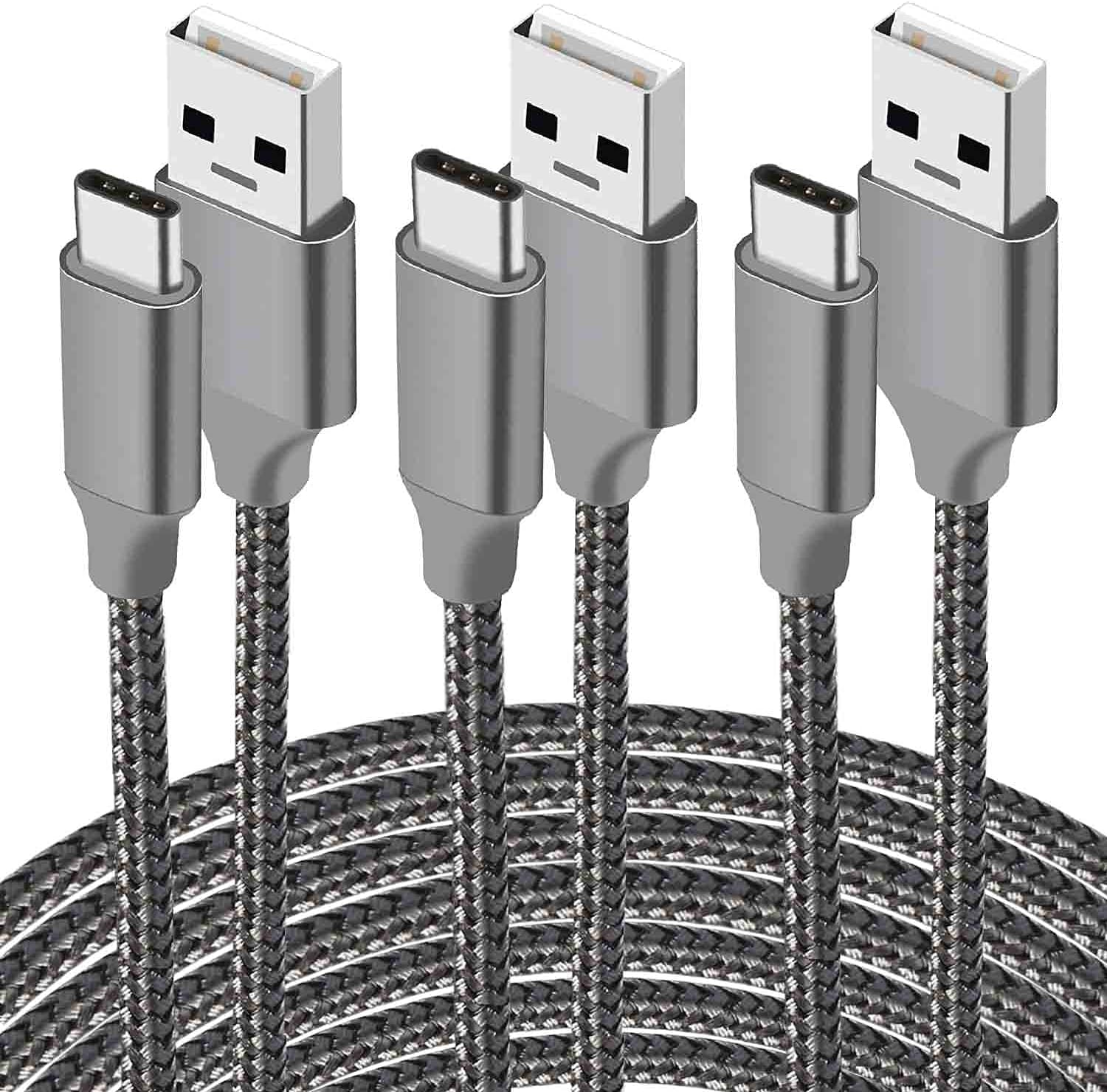 Amazon.com: USB Cable Type C,10FT 2PACK,Extra Long Braided Charging ...