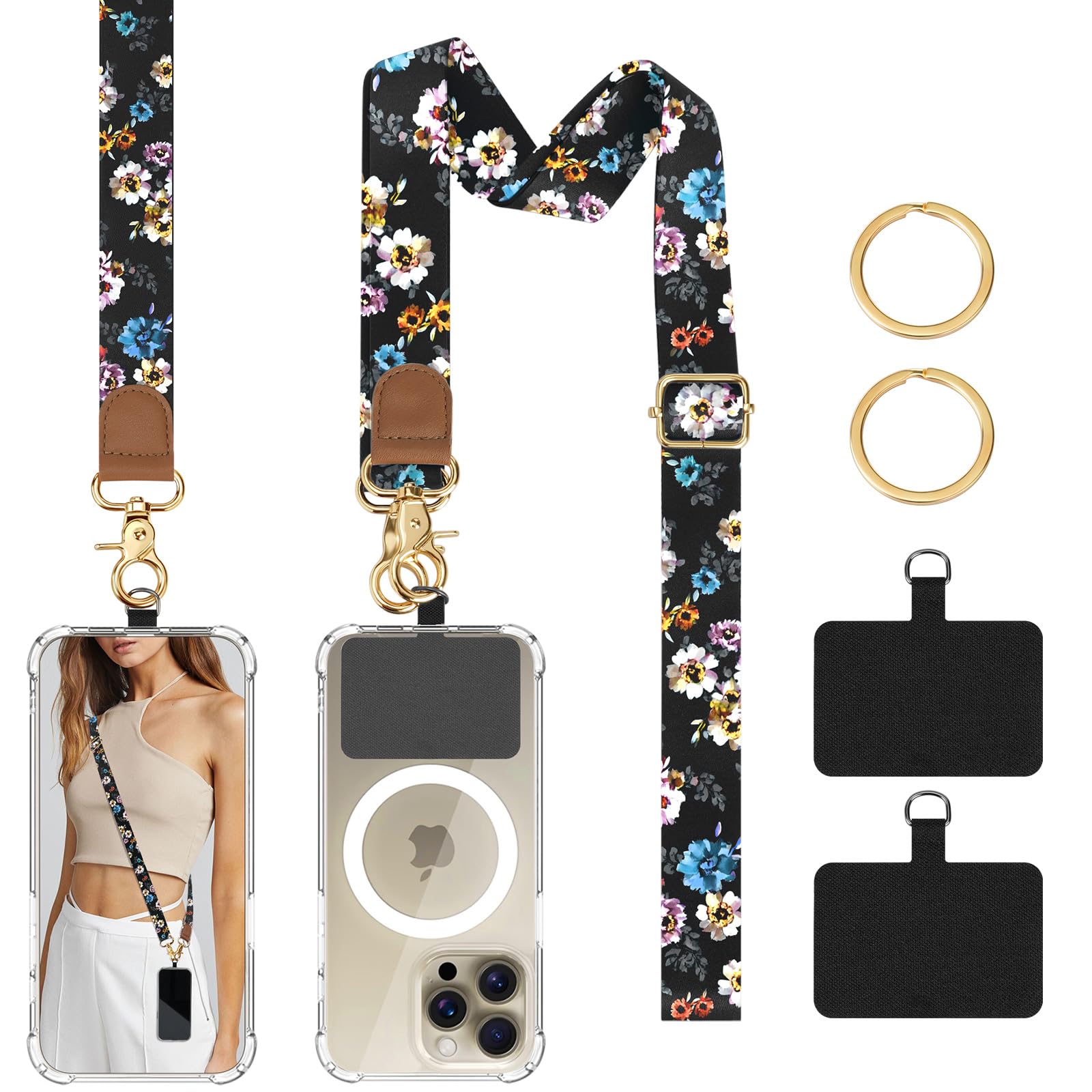 Amazon.com: TiMOVO Phone Lanyard Crossbody Wrist Strap, Adjustable Anti ...