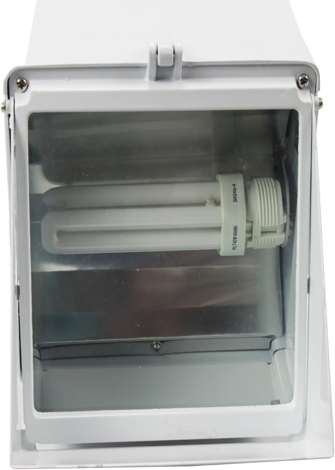 NSI Fluorescent Adjustable Compact Wallpack Area Light Fixture White ...