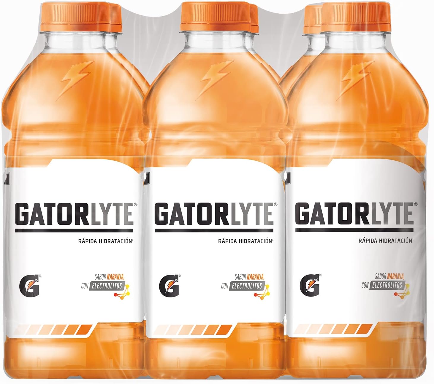 Gatorlyte, Naranja, Bebida con Electrolitos, 6 Pack, 591ml : Amazon.com ...