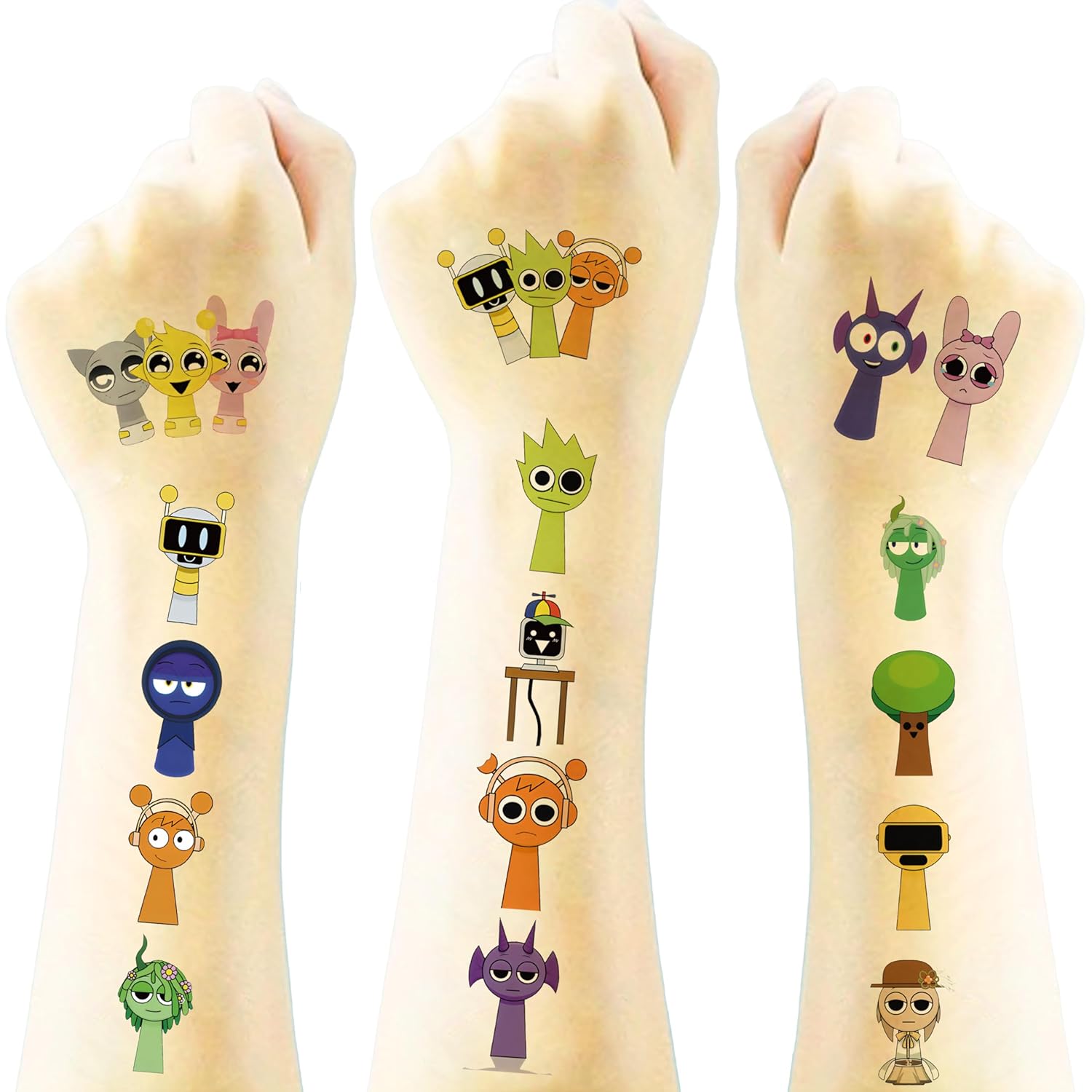 40pcs Sprunki Temporary Tattoos for Kids, Sprunki Birthday Party ...