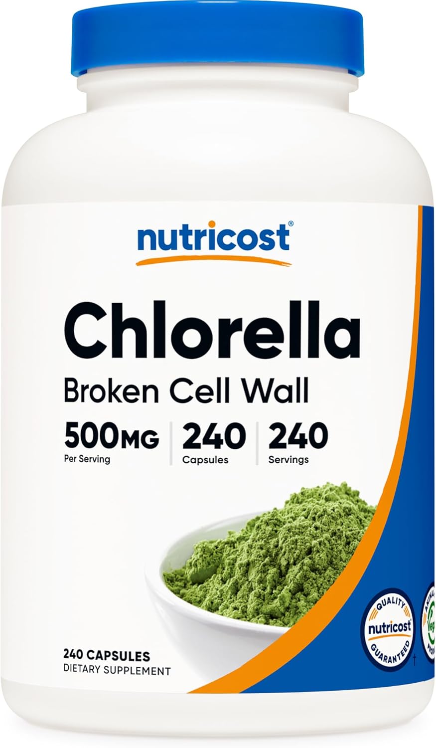 Amazon.com: Nutricost Chlorella Cápsulas 500 mg, 240 cápsulas ...