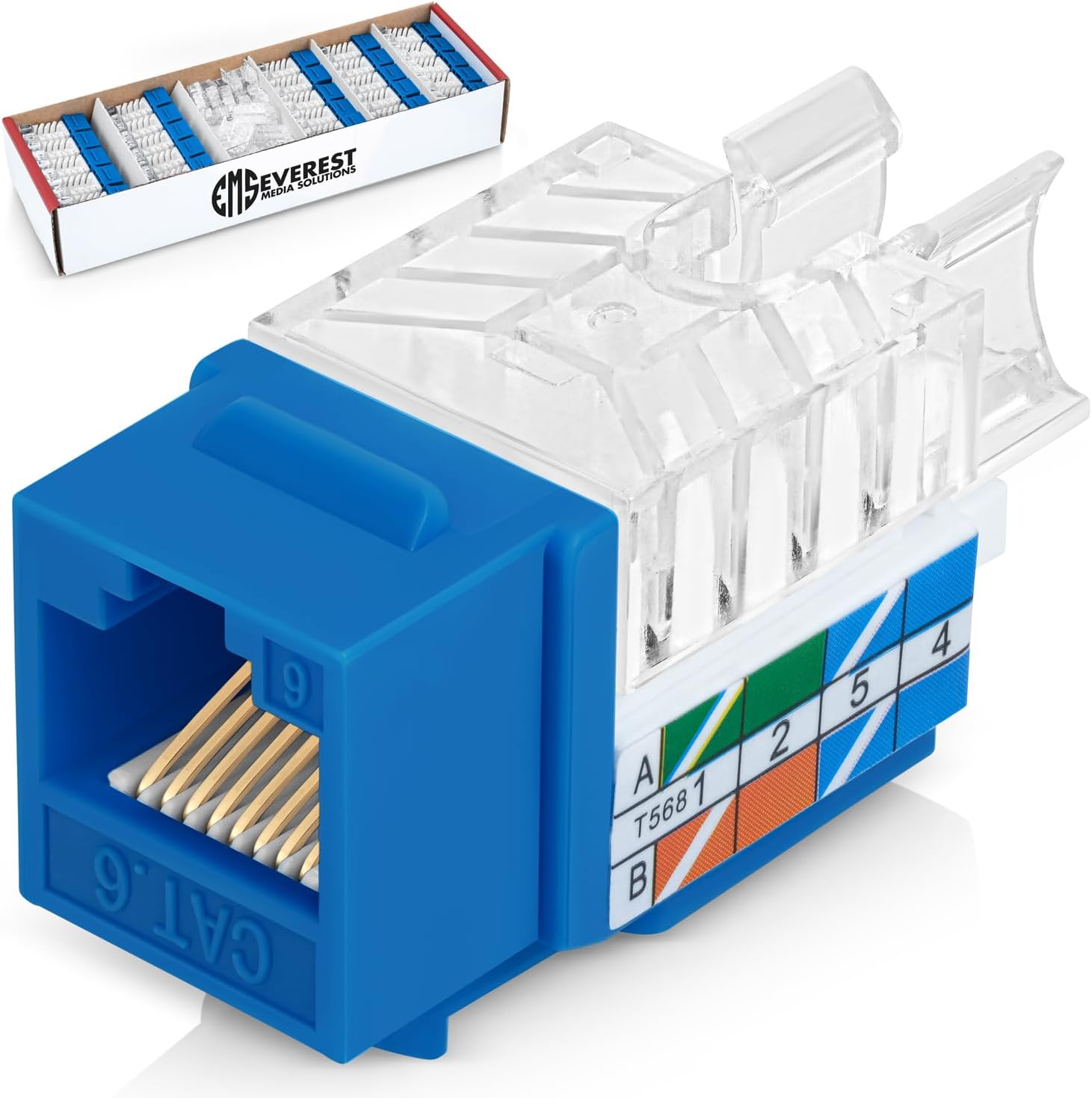 Amazon.com: Cable Matters UL Listed 25-Pack 180 Degree RJ45 Keystone ...