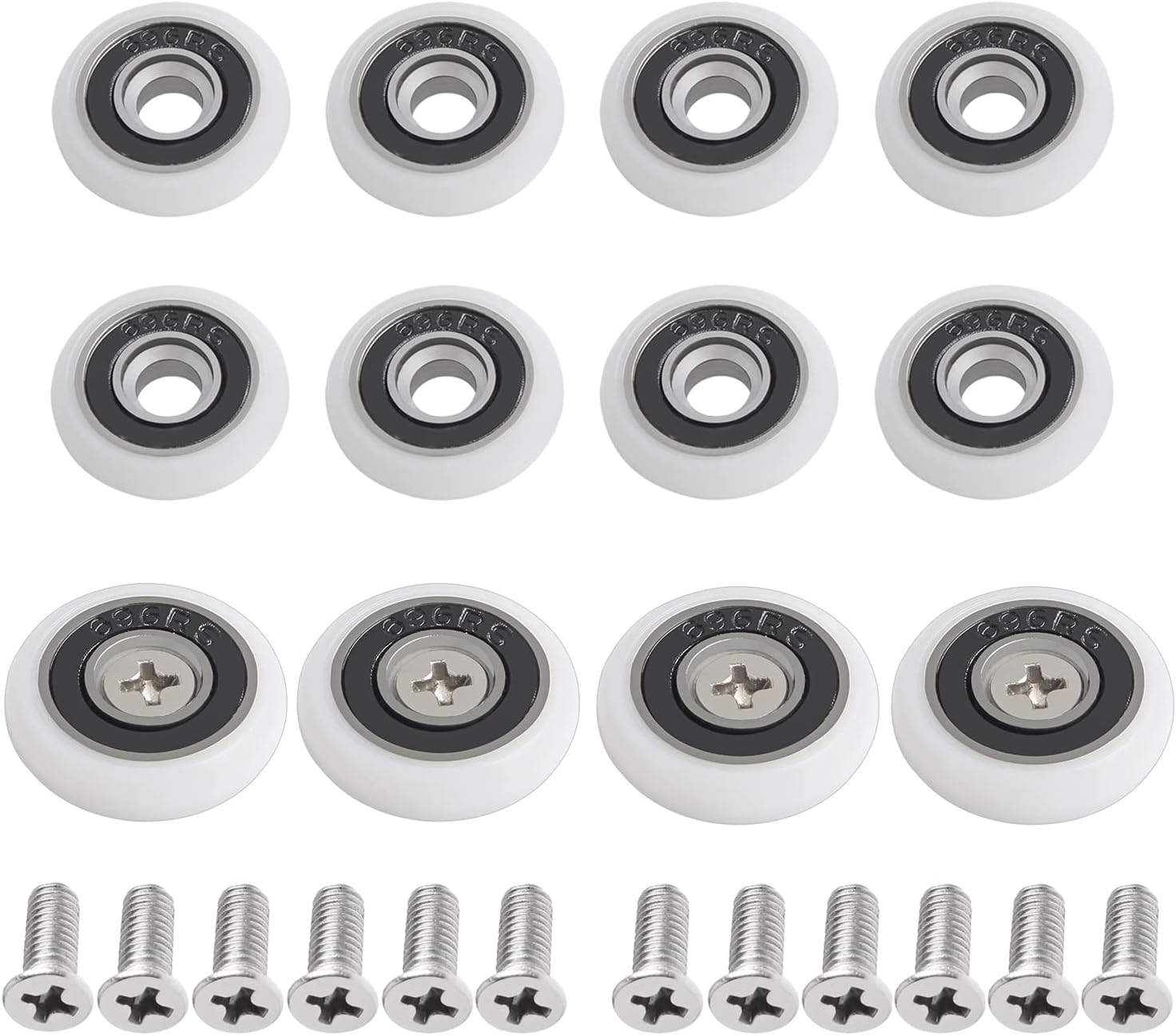 Shower Door Wheels 20mm Shower Door Rollers 8pcs : Amazon.co.uk: Home ...